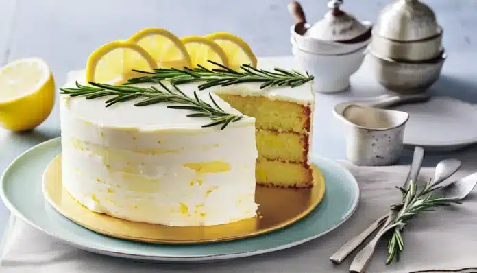 Lemon-Rosemary Layer Cake - MarketGrow.com