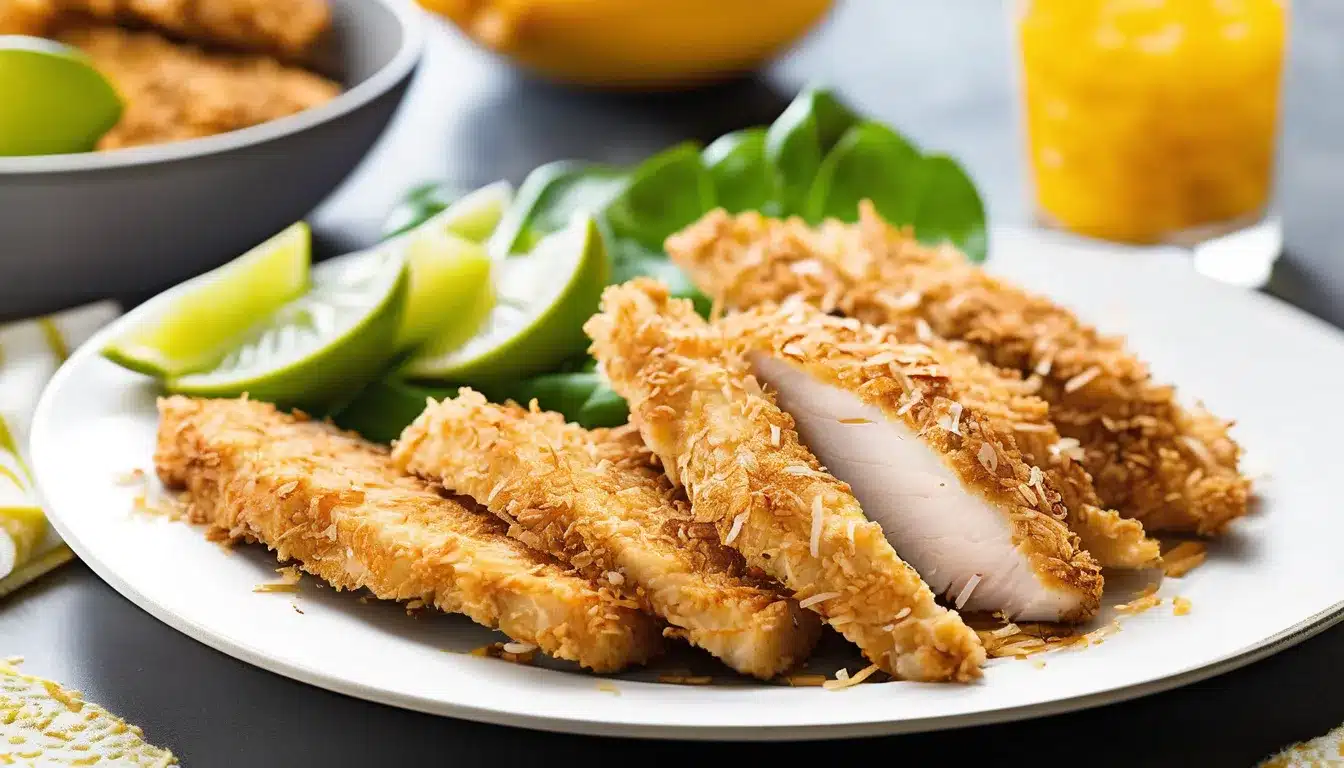 Coconut-Crusted Turkey Strips - MarketGrow.com
